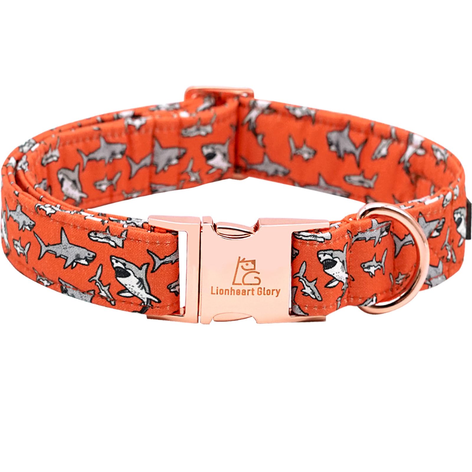 Amazon.com : Lionheart glory Dog Collar Shark Print Dog Collar Girl or ...