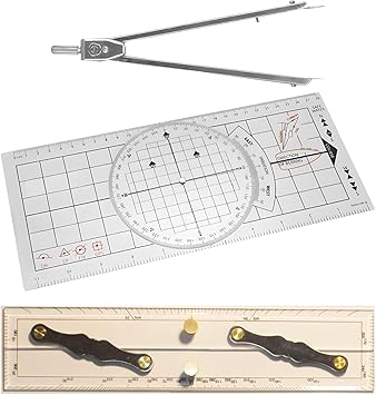 Amazon.com: Marine Navigation Kit, 3 Pcs Nautical Chart Plotting Tool ...