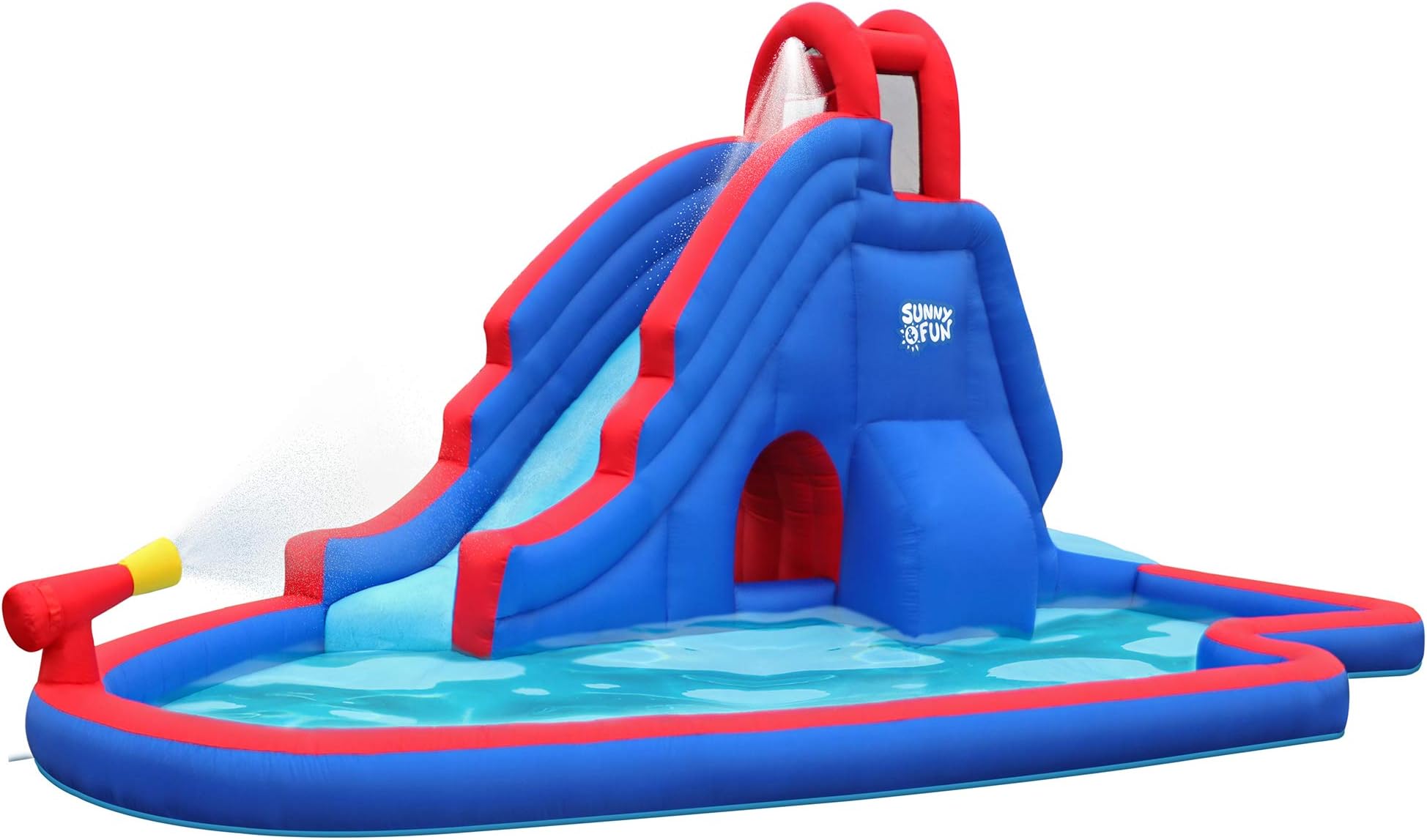 Amazon.com: Sunny & Fun Deluxe Inflatable Water Slide Park : Toys & Games