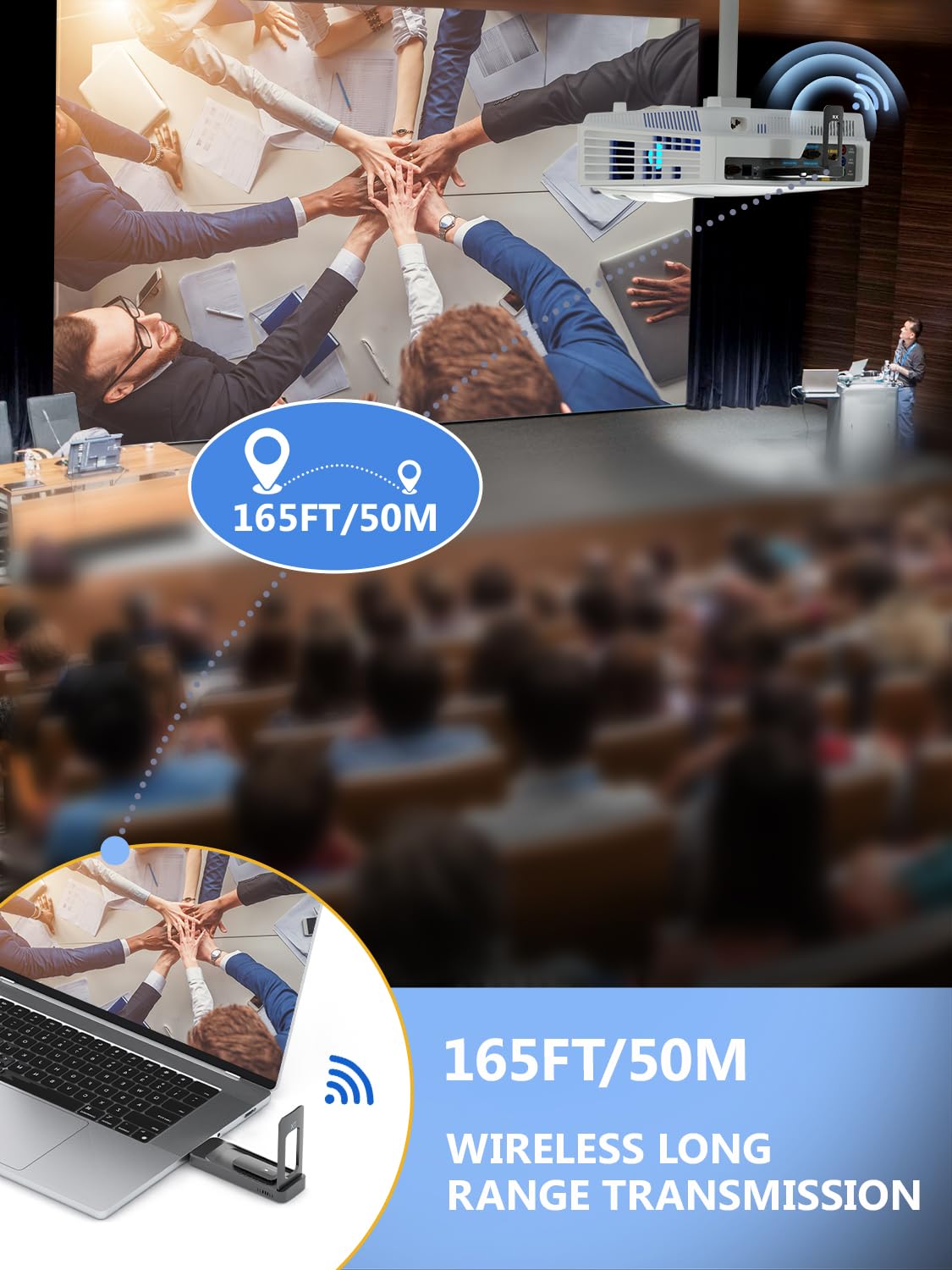 Snapklik.com : Wireless HDMI Transmitter And Receiver 4K, Foldable ...