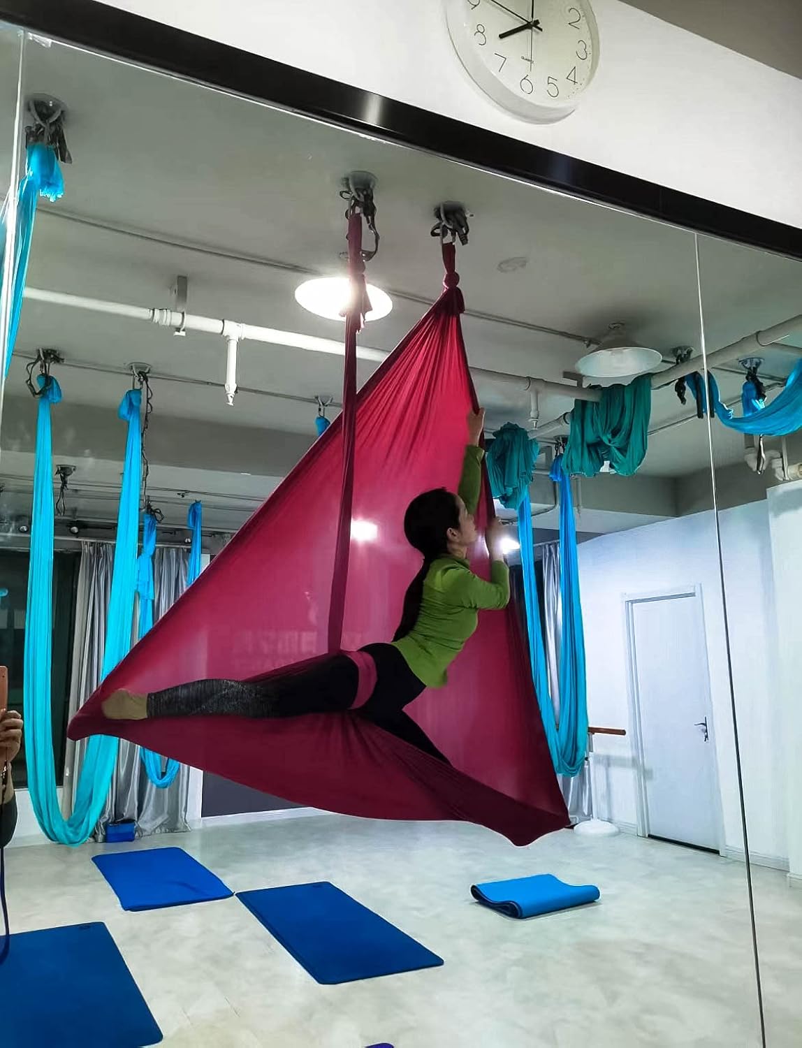 PRIOR FITNESS Aerial Silks – Premium 8.2m Aerial Hammock Silks Set Yoga ...