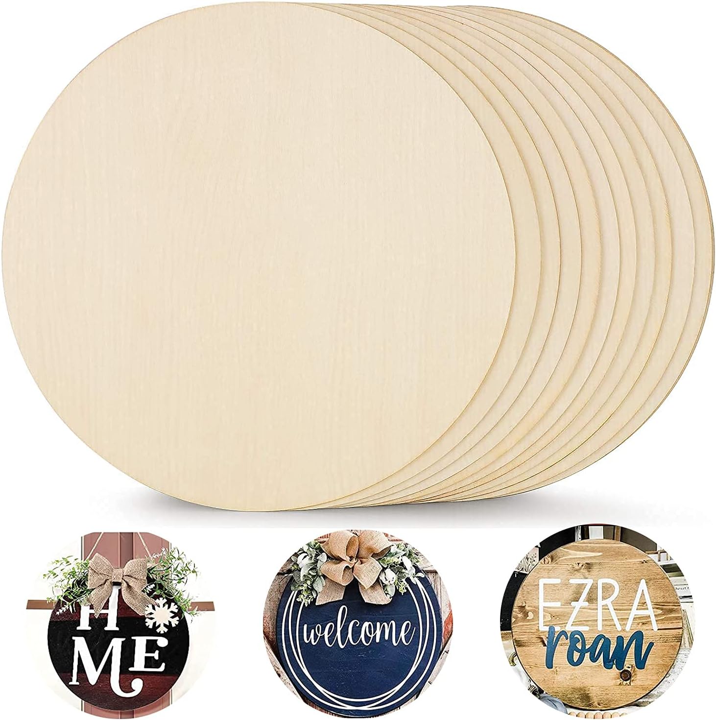 Amazon.com: Wood Circles for Crafts,12 Pack 12 Inch Unfinished Wood ...