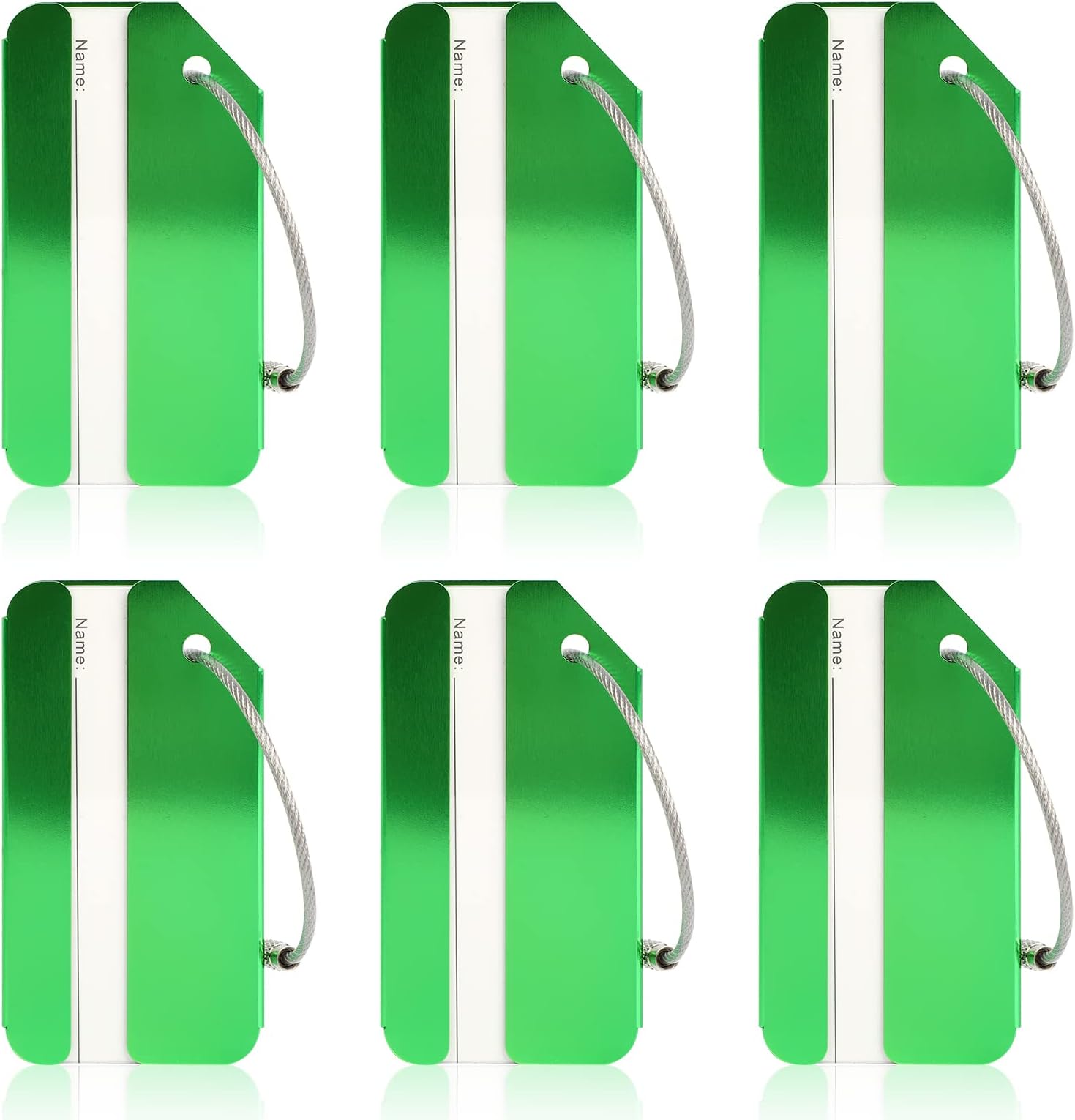 6 Pack Metal Luggage Tags for Suitcases, Waterproof Suitcase Tags for ...