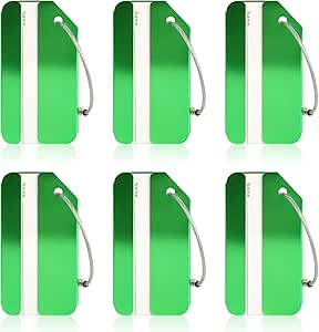 6 Pack Metal Luggage Tags for Suitcases, Waterproof Suitcase Tags for Travel Luggage Bag ...