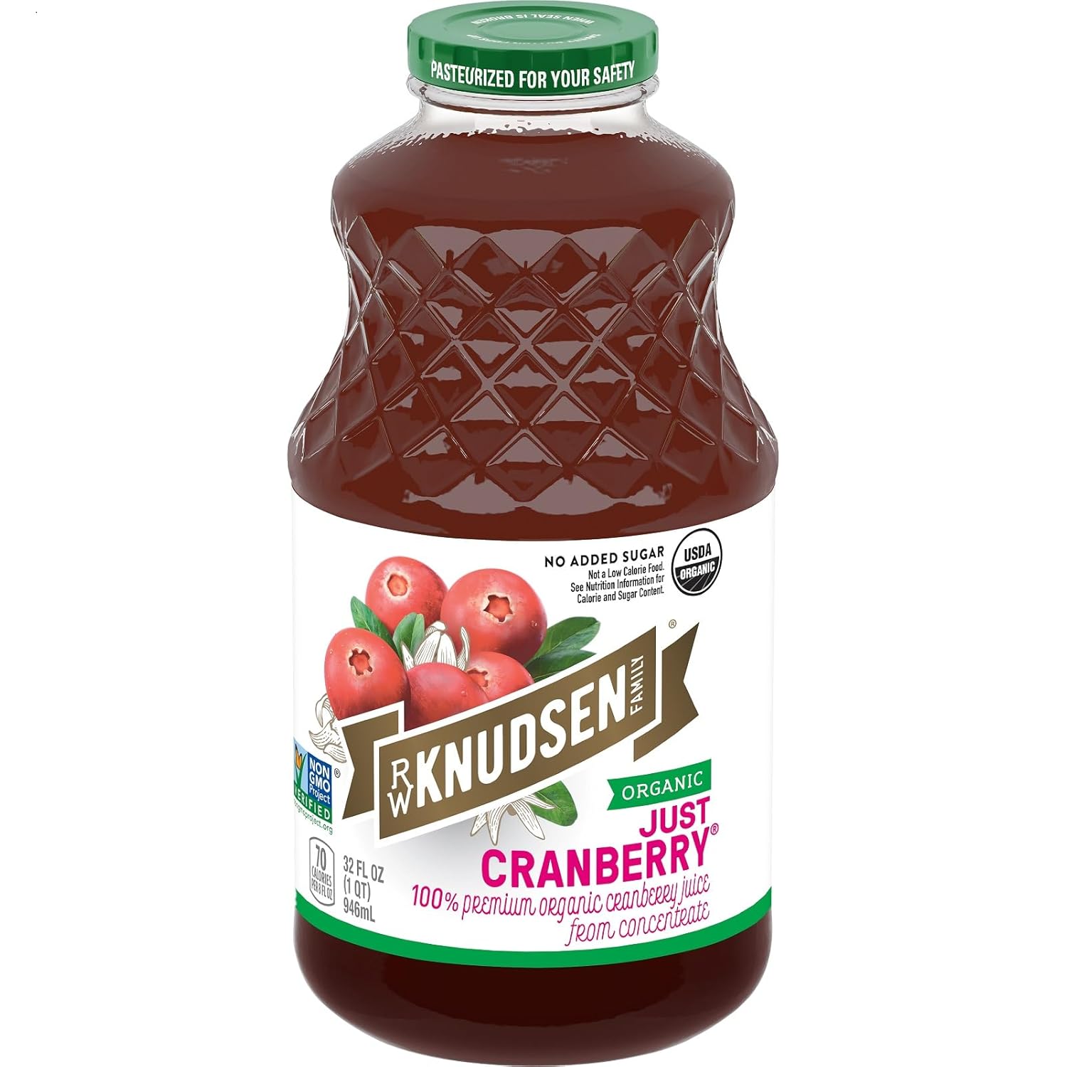Amazon.com : R.W. Knudsen Organic Just Cranberry Juice, 32 fl oz (Pack ...