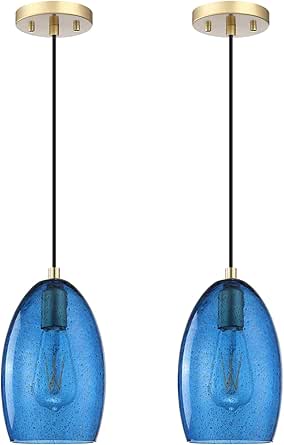 Dolaimy House 2 Pack 1 Light Mini Hanging Indoor Kitchen Island Pendant ...