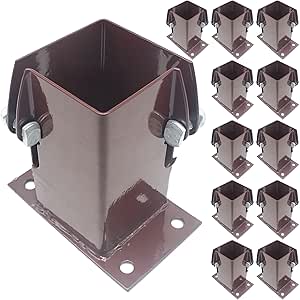 EAI Timber Fence Post Flush Fit Bolt Down Anchor Support Shoe | 100mm ...