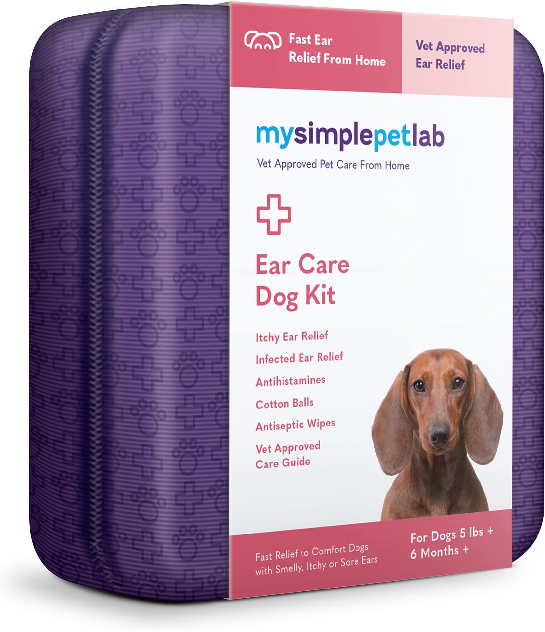 Amazon.com : MySimplePetLab Ear Care Dog Kit I Medicated Tris Flush Dog ...