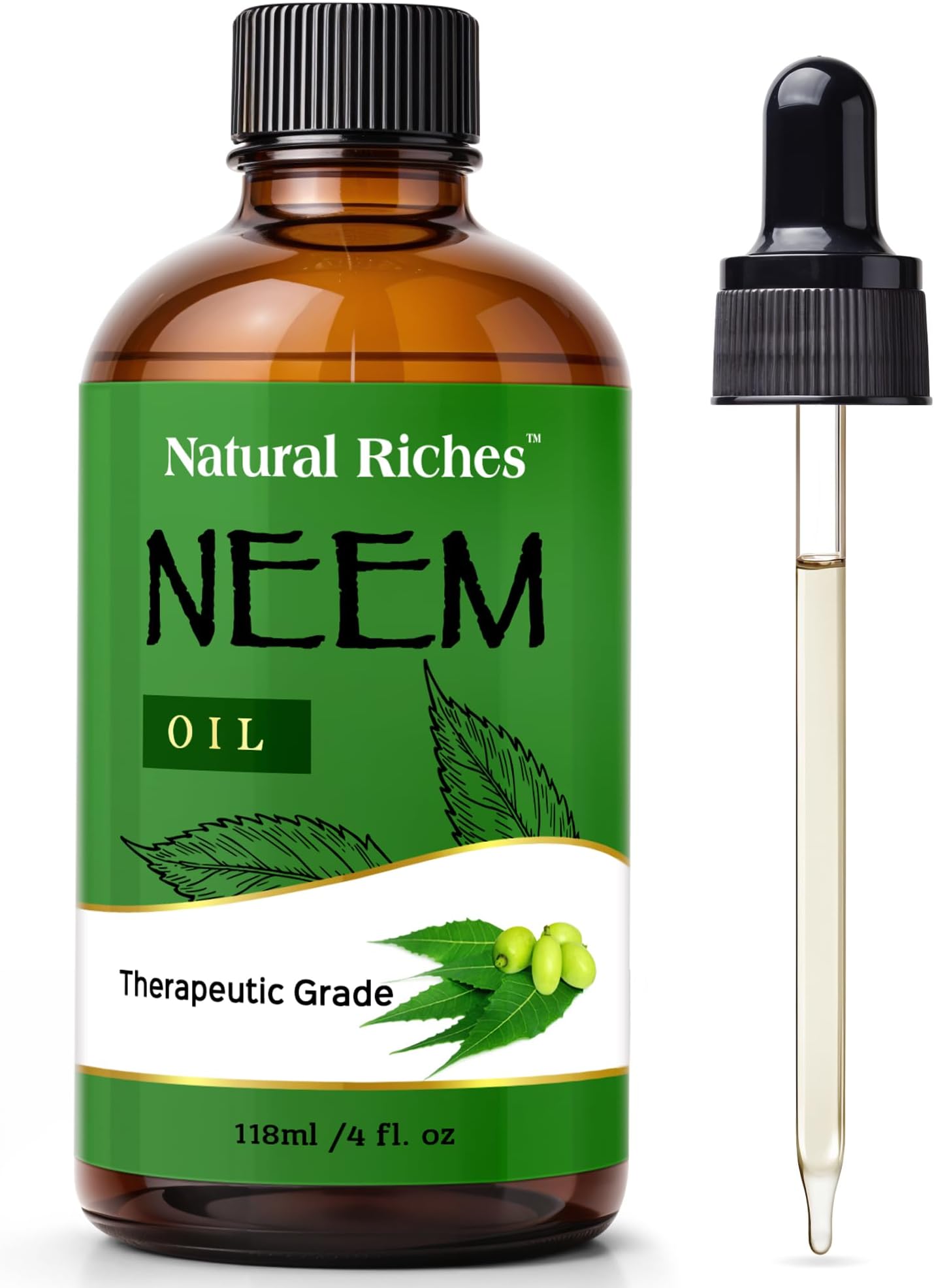 Amazon.com : Natural Riches Neem Oil for Skin Care Cold Pressed, 100% ...