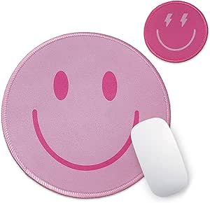 Amazon.com: Small Round Travel Mouse Pad Cute Funny Mousepad Preppy ...