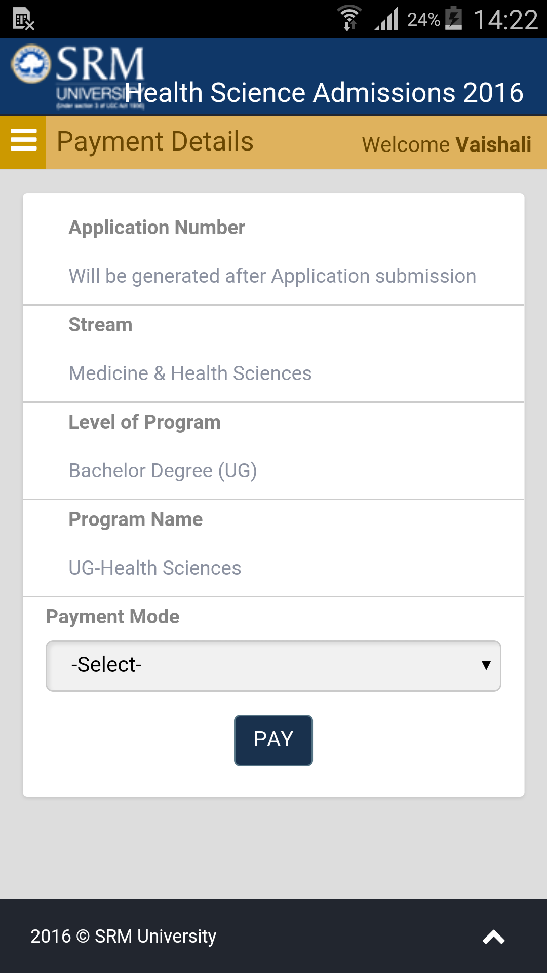 SRM HealthSci 2016 Application - App on Amazon Appstore