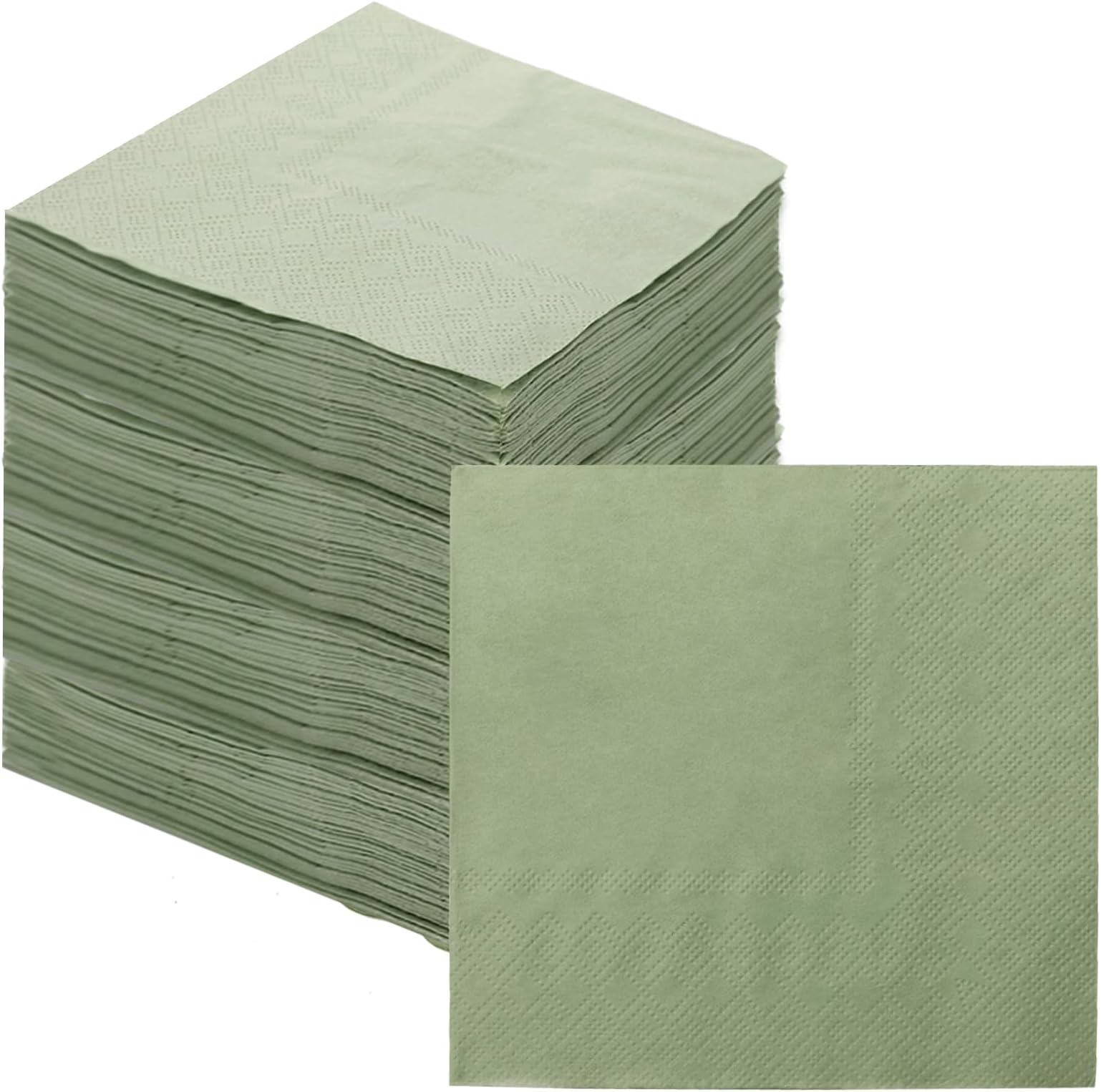 Amazon.com: Sage Green Napkins 2-Ply Disposable Cocktail Napkins Light ...