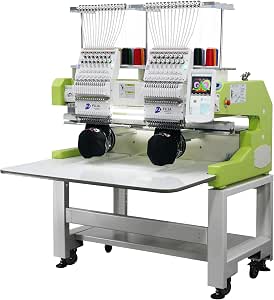 Amazon.com: FUJA Embroidery Machine with 2 Heads 15 Needles 1200 SPM ...