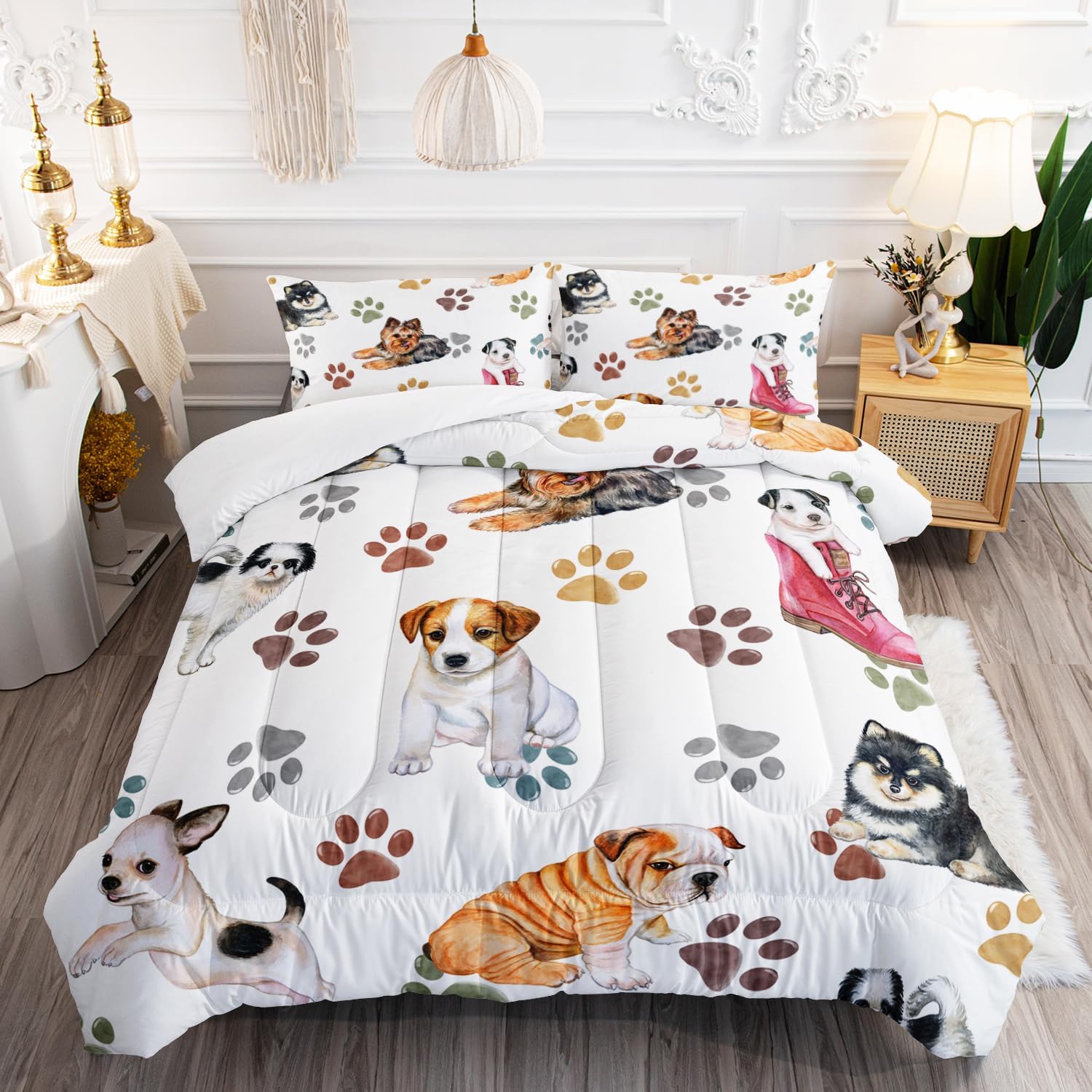 Amazon.com: XYNHML Kawaii Cartoon All Kinds of Dogs Animal Themed ...