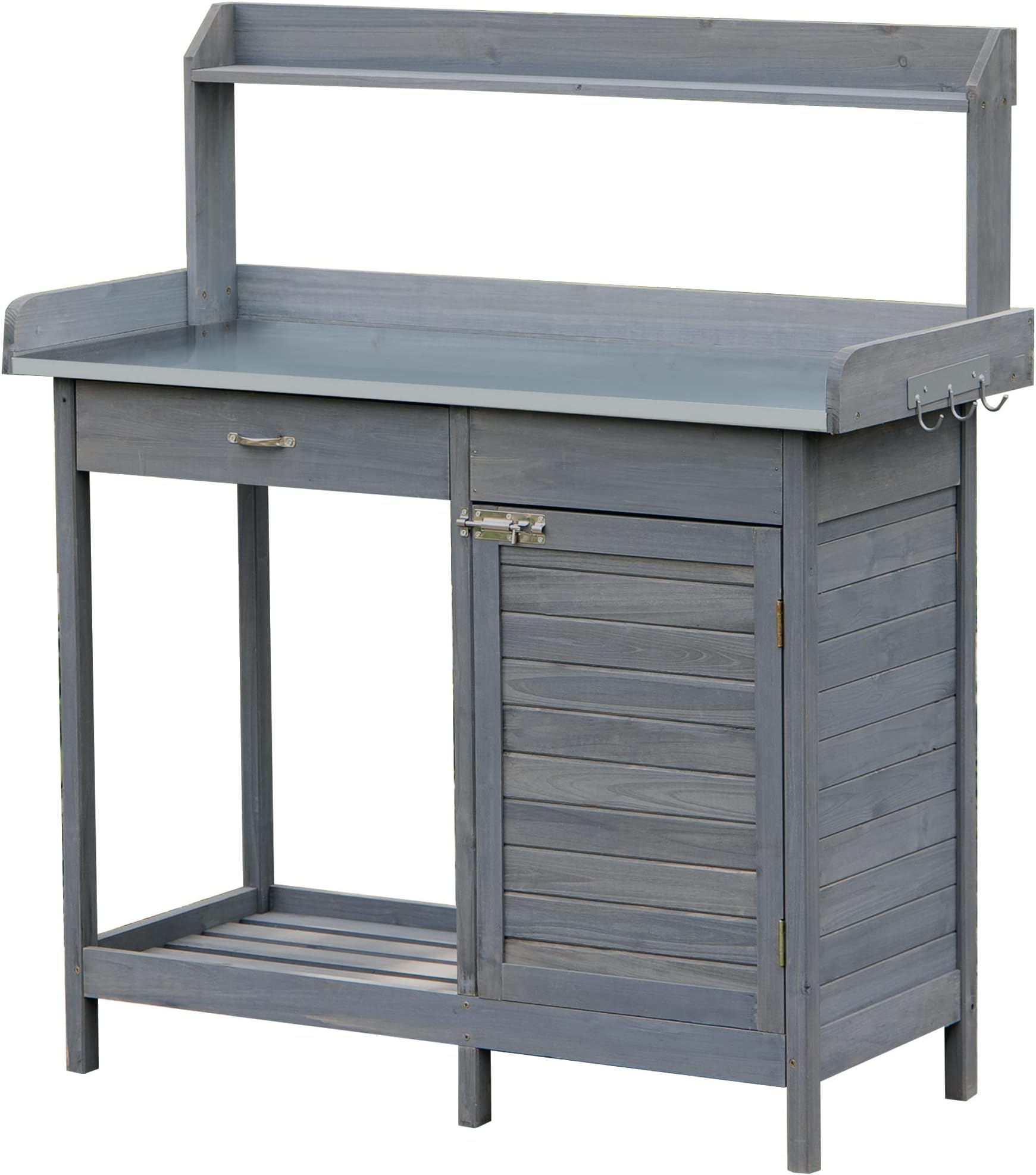Amazon.com: Outsunny Potting Bench Table, Garden Work Bench, Outdoor ...