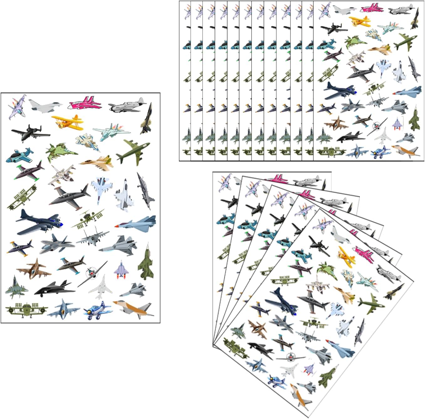 Amazon.com: PIBIPAID 960+ Pcs Fighter Paper Stickers,for Military ...