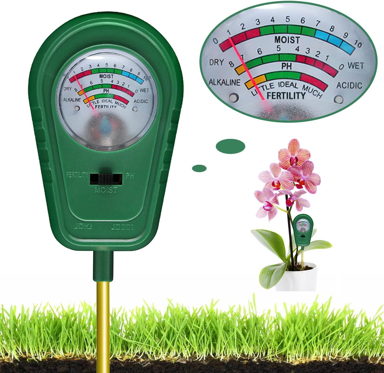 Amazon.com: 3-in-1 Soil Test Kit, Soil Moisture Meter/Soil ph Meter ...