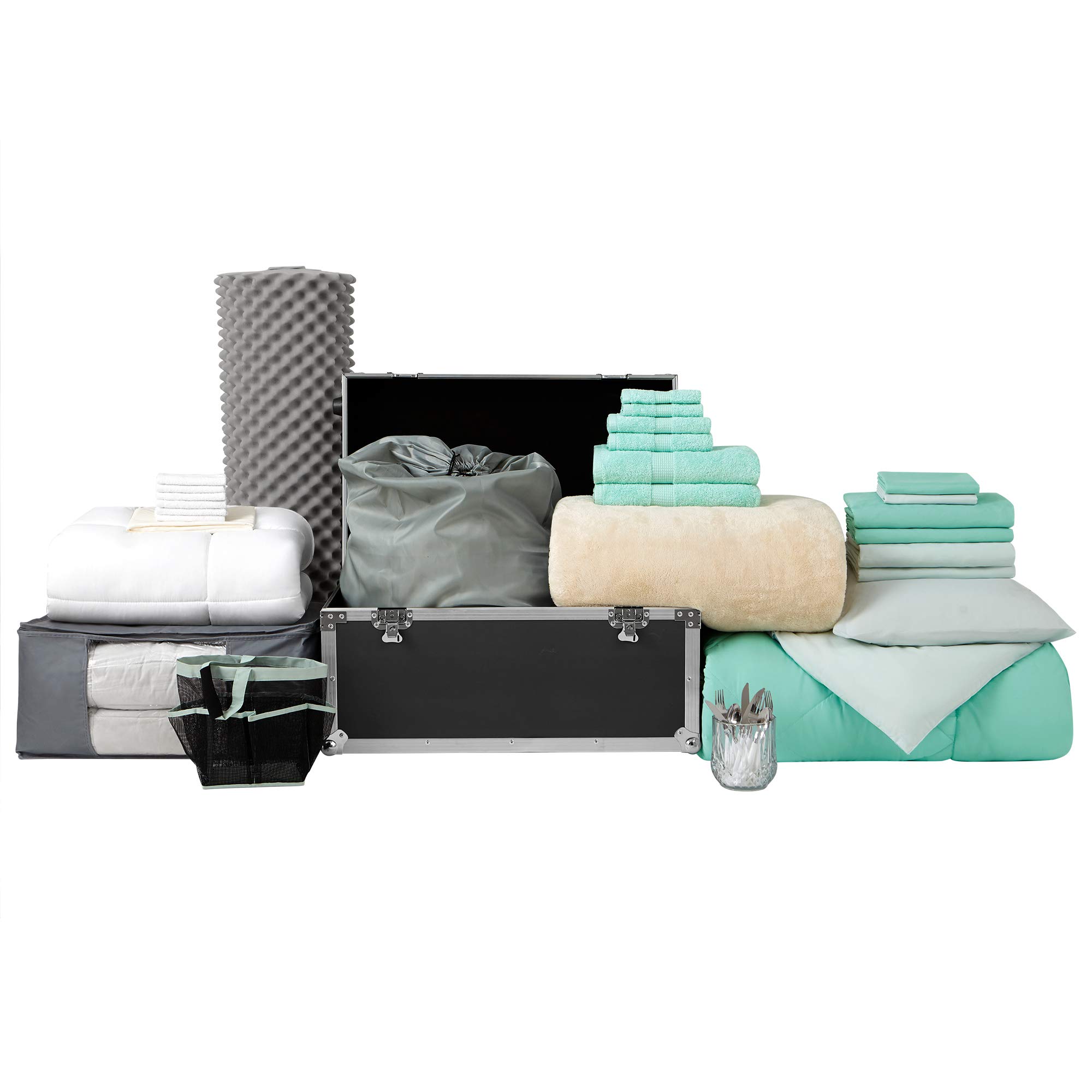 Amazon.com: Ultimate College Dorm Supplies Pack - Twin XL - Yucca/Hint ...