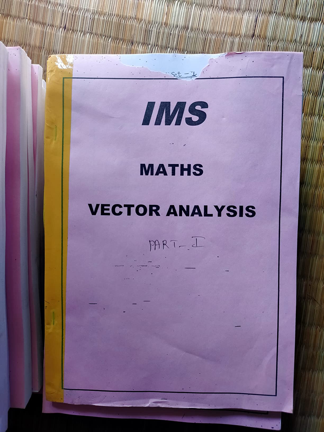 IMS Maths Optional Latest Class notes Printed with IMS TopicWise ...
