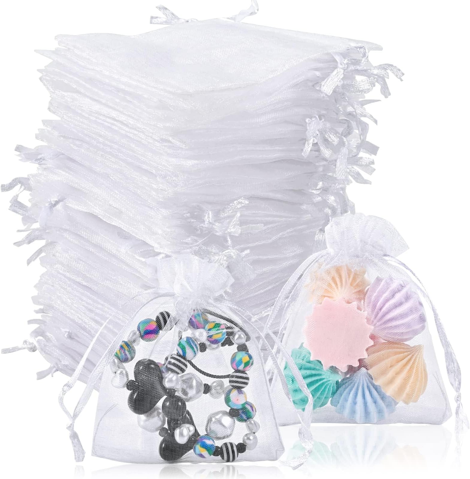Banaone Sachet Organza, 100 Pièces 10 x 15 cm Sacs Organza de Poche ...