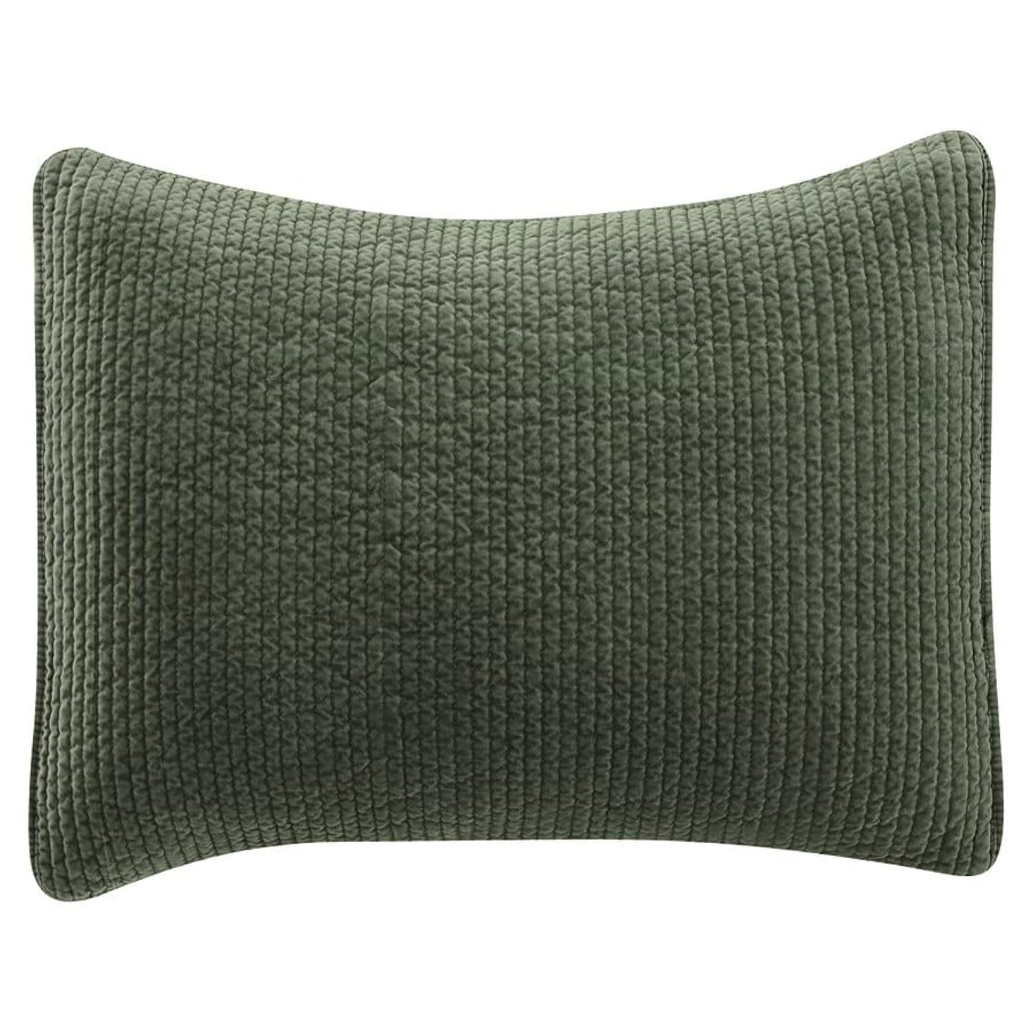 Amazon.com: HiEnd Accents Stonewashed Velvet Quilted Pillow Sham, 21x27 ...