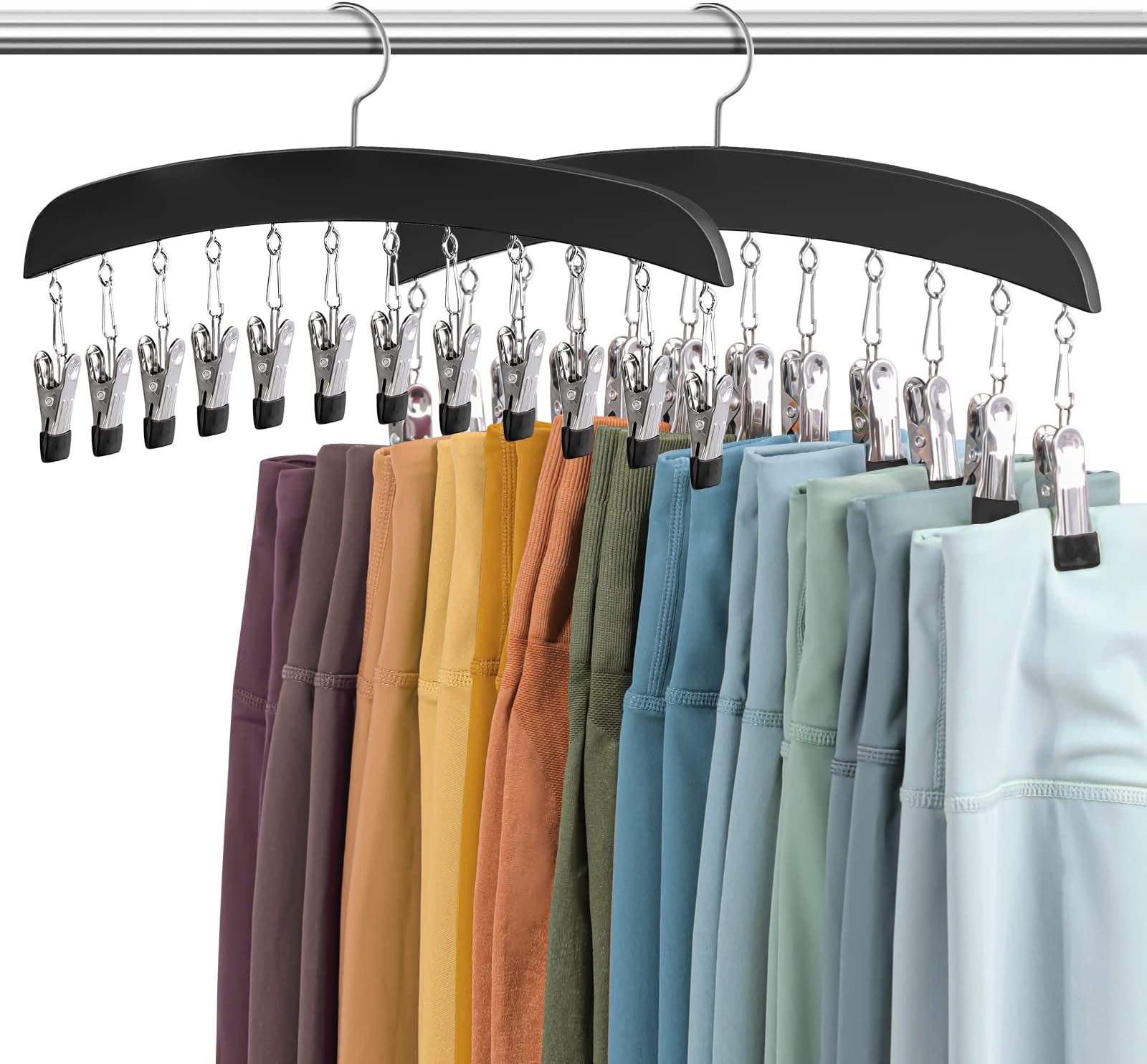 Amazon.com: ZEDODIER Legging Organizer, 2 Pack Pants Hangers Hat Racks ...