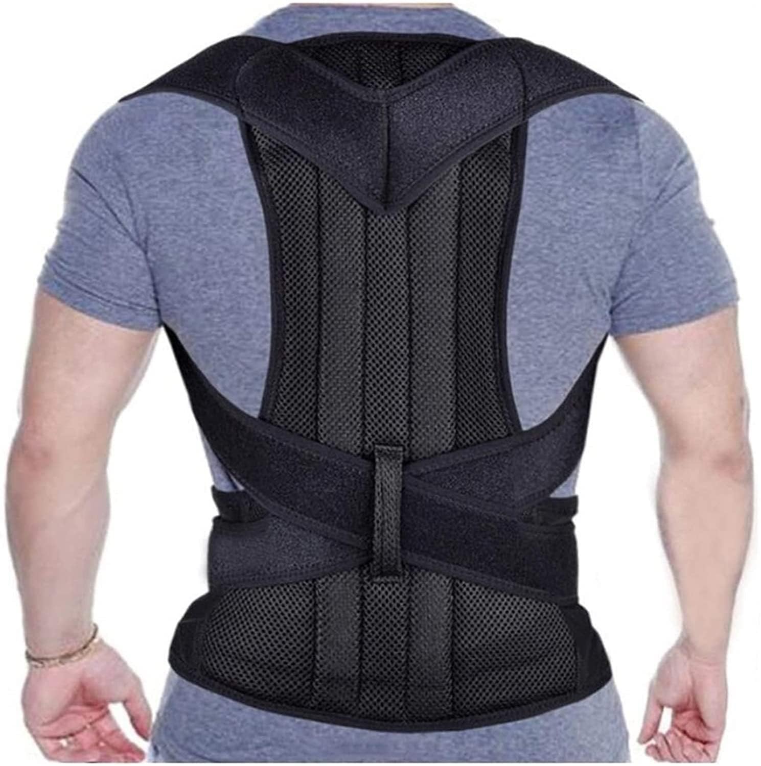 Amazon.com: XS-5XL Plus Size Full Back Support Belt Posture Corrector ...
