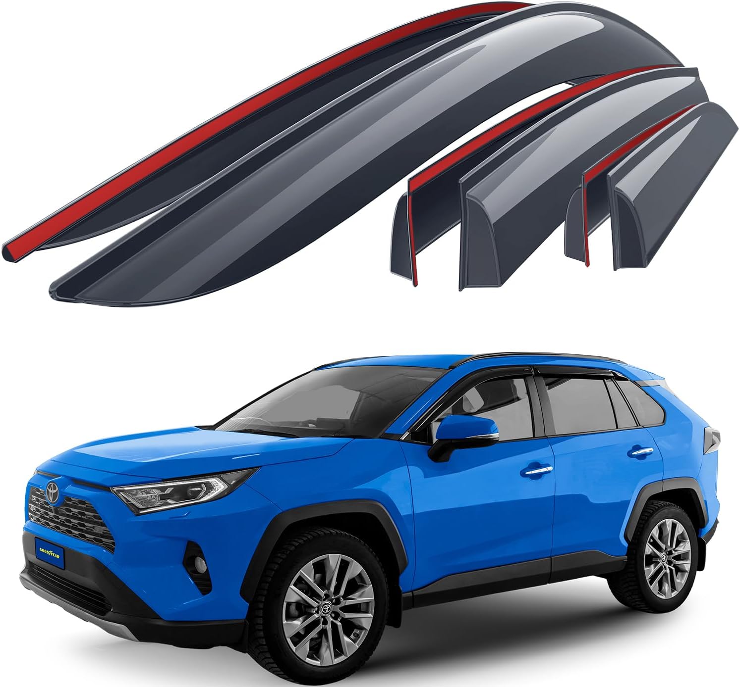 Amazon.com: Goodyear Shatterproof Window Deflectors for Toyota RAV4 ...