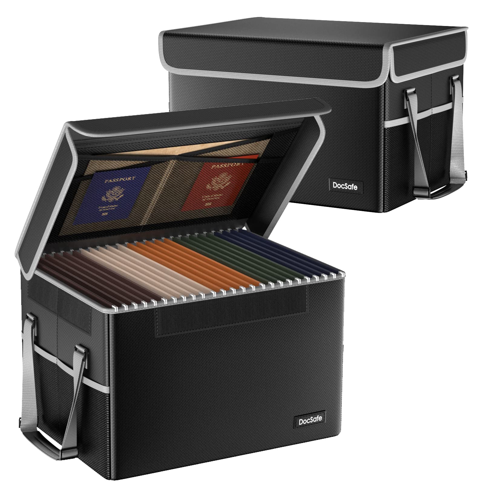 Amazon.com: DocSafe File Box Fireproof File Storage Organizer Box with ...
