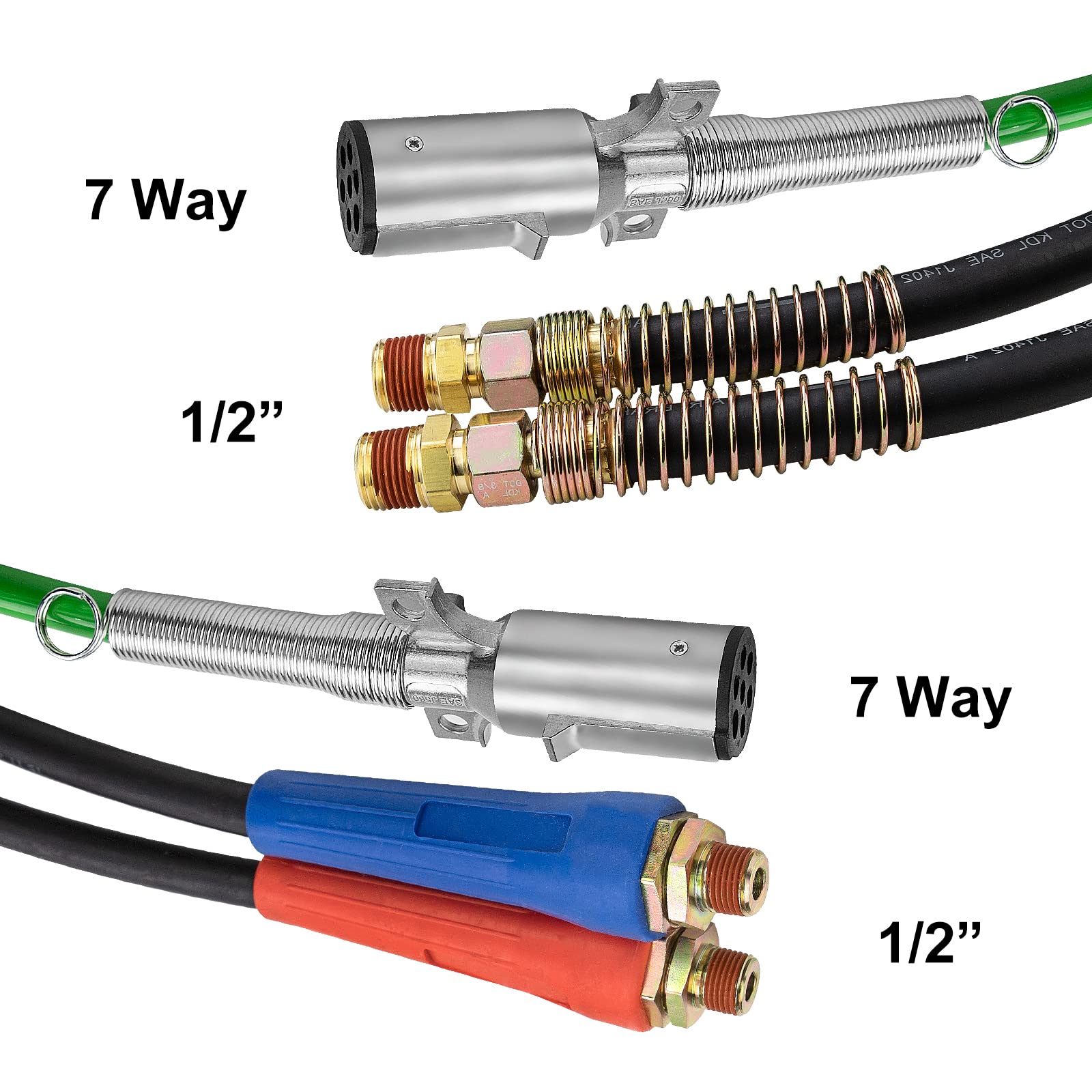 Snapklik.com : 15Ft 3 In 1 ABS Air Power Line Hose Wrap Airline Air ...