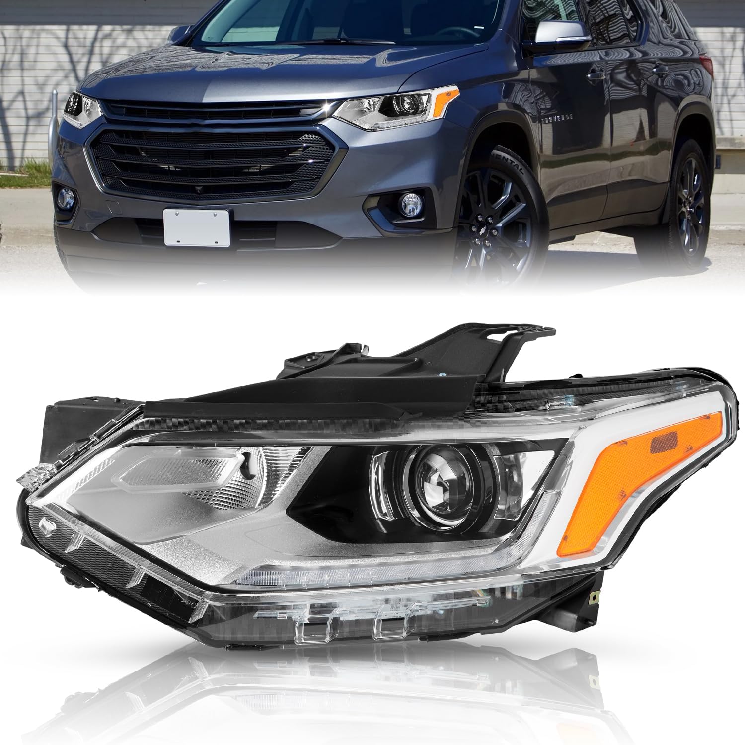 Amazon.com: TUSDAR HID/Xenon Headlight Assembly Set For 2018-2021 Chevy ...