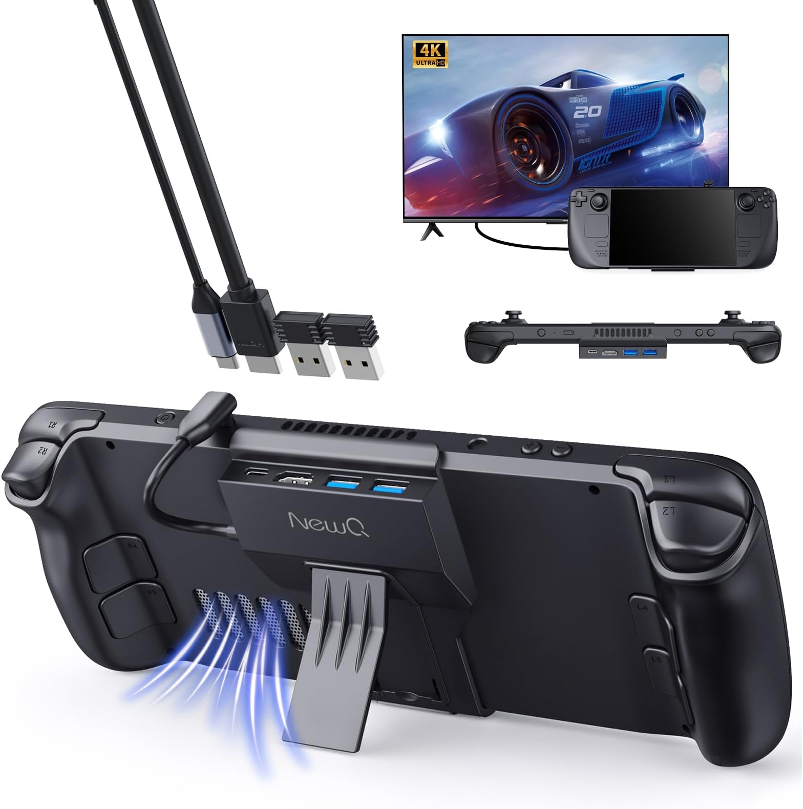 Amazon.com: Desktop and Portable Steam Deck Dock 5-in-1 USB C Dock ...