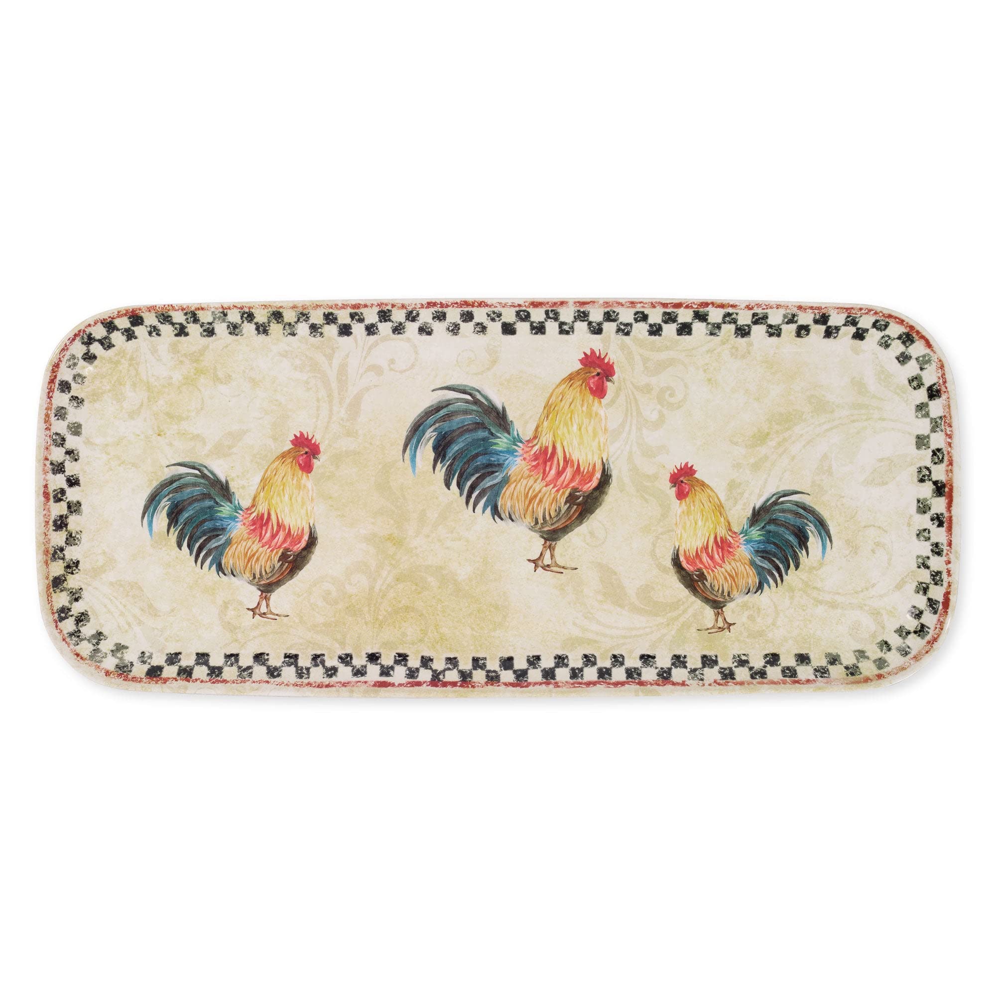 Snapklik.com : UPware Country Rooster Melamine Serving Tray
