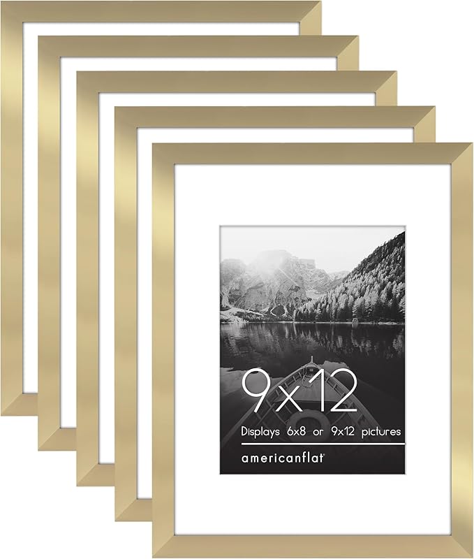 Amazon.com - Americanflat 9x12 Picture Frame with Polished Plexiglass ...