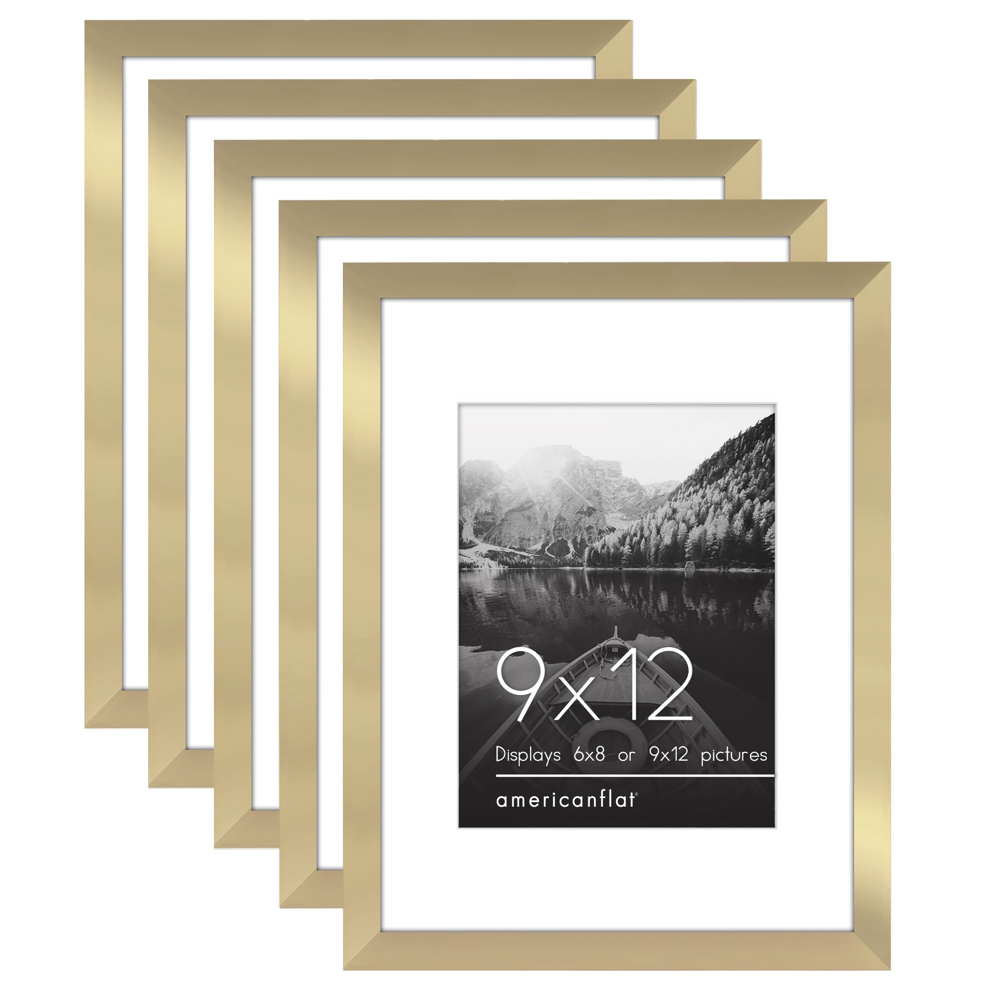 Amazon.com - Americanflat 9x12 Picture Frame with Polished Plexiglass ...