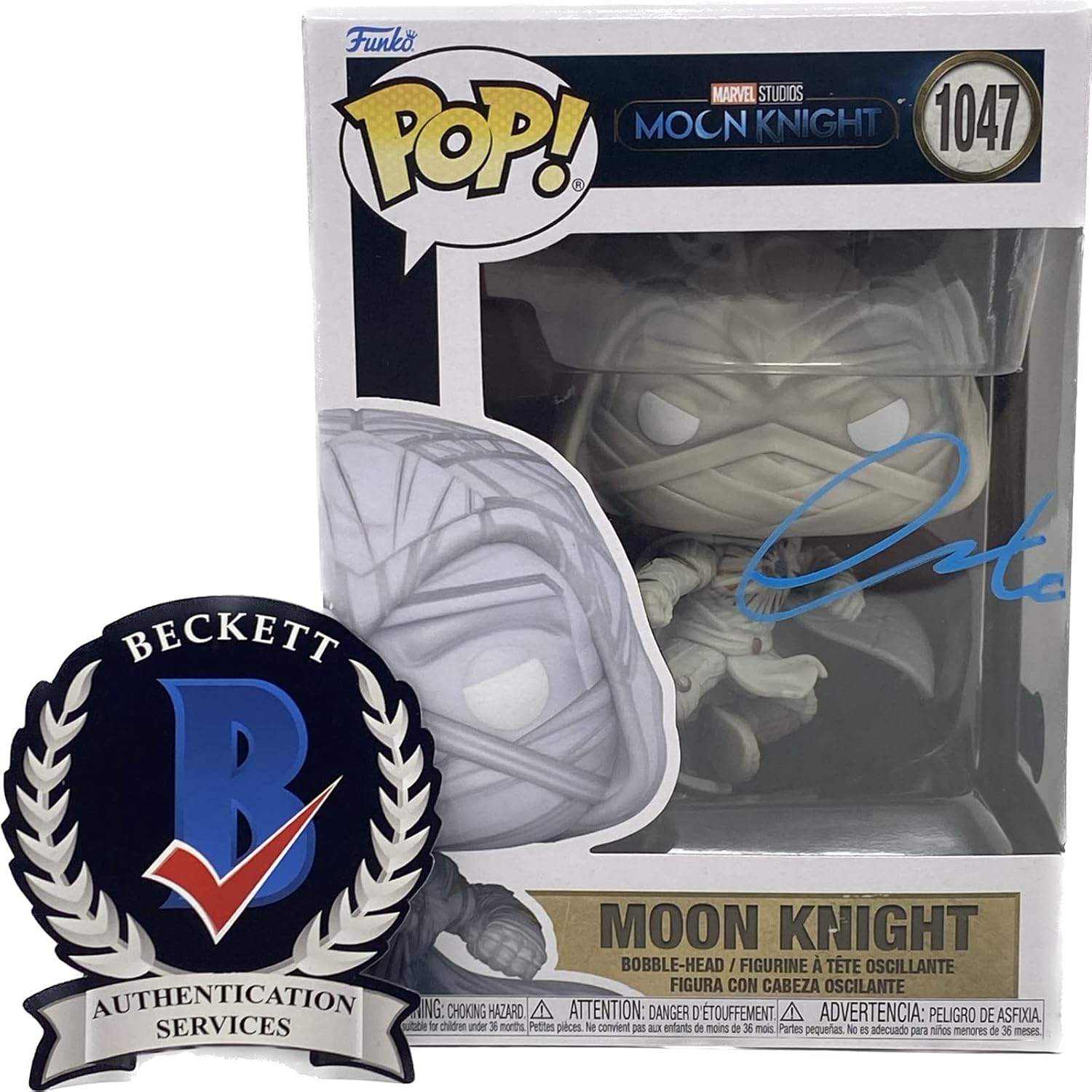 Oscar Isaac Signed Autographed Moon Knight Funko Pop Figure #1047 ...