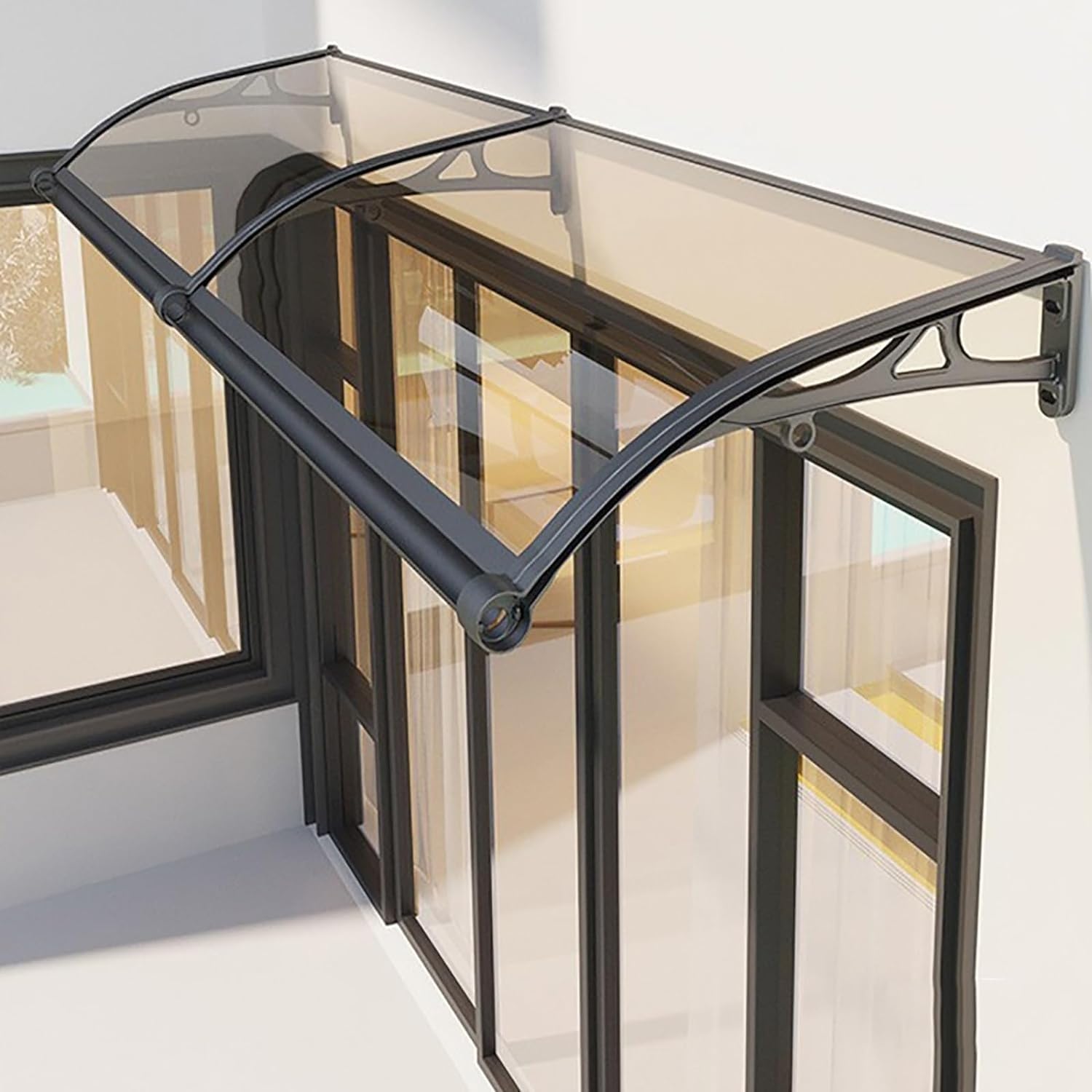 Amazon.com: Window Door Awning Canopy, 60/80/100/120cm Polycarbonate ...