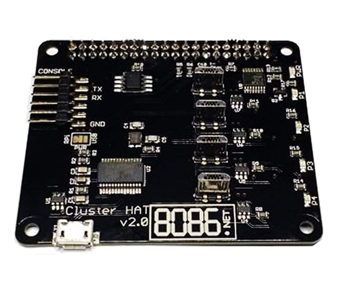 Raspberry Pi Cluster HAT: 4x Raspberry Pi Zero, USB 2.0 Hub, Ethernet ...