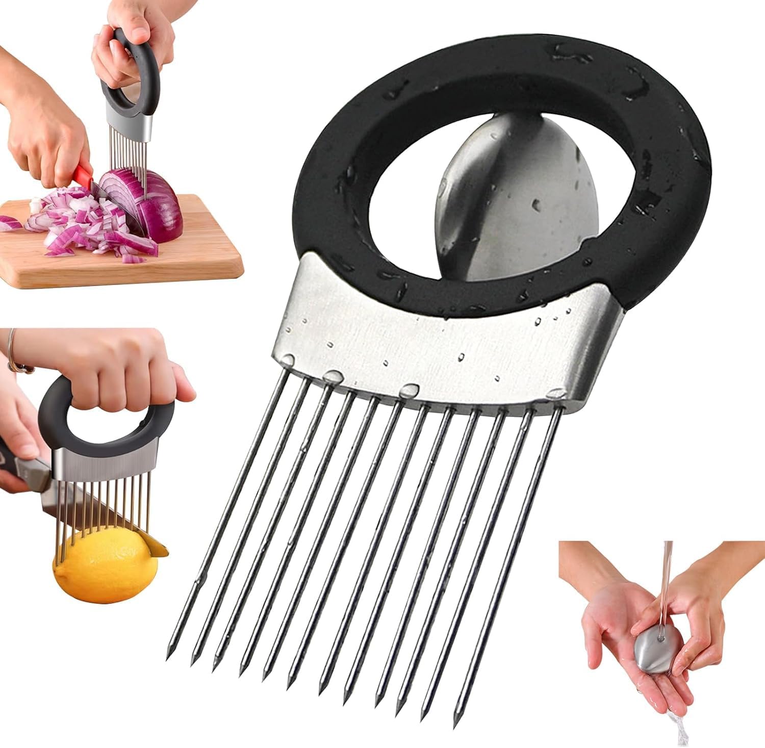 Amazon.com: Onion Holder for Slicing, Lemon Slicer Onion Cutter for ...