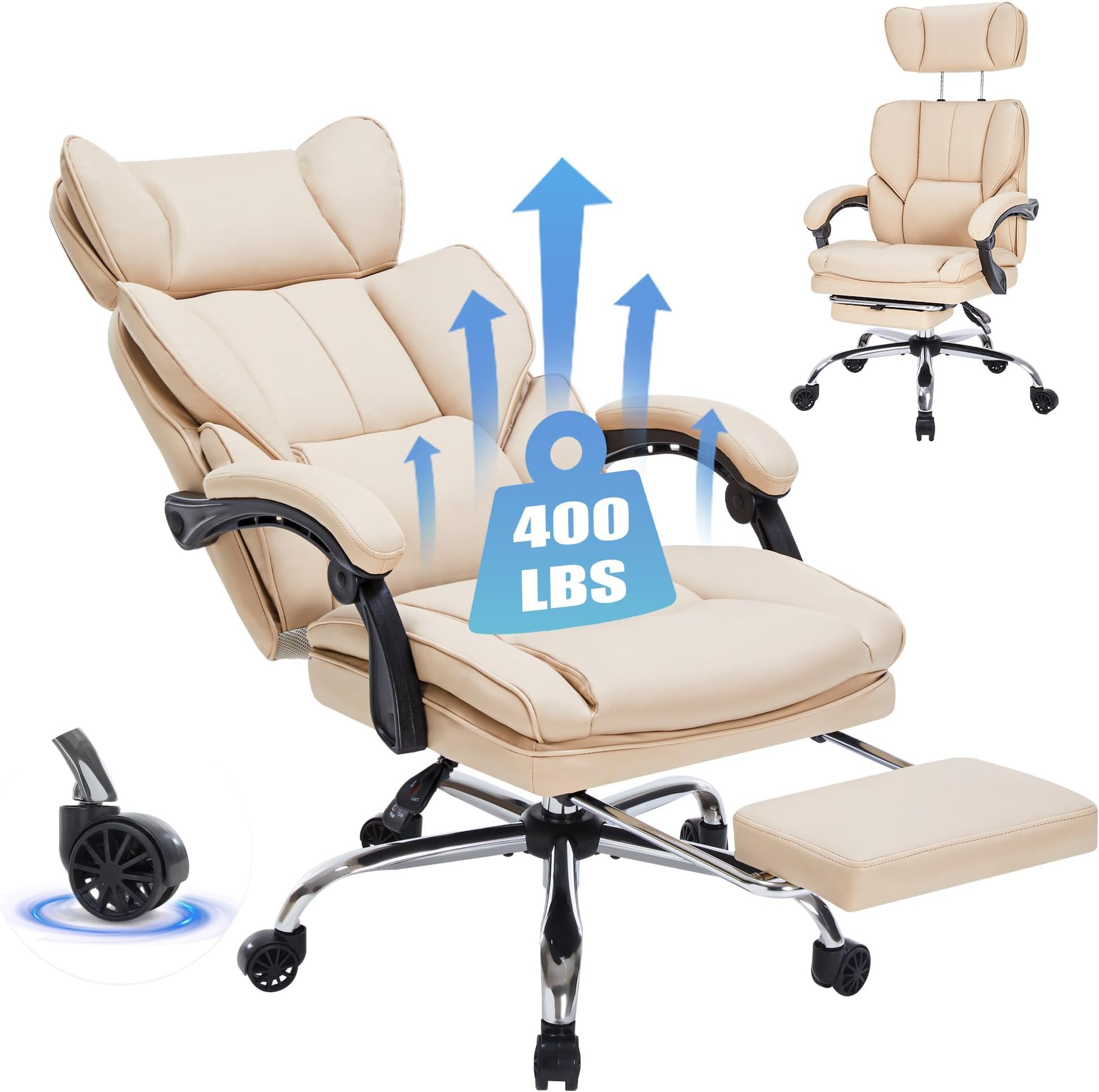 Amazon.com: EMIAH Ergonomic Executive Office Chair Big and Tall ...