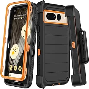 Amazon.com: KECAI for Google Pixel 7 Pro Case with Belt Clip Holster,2X Screen Protector,Heavy ...