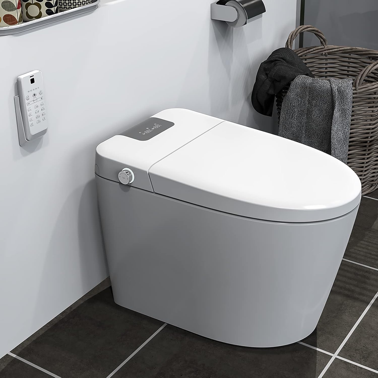 luxury Integrated Smart Toilet, Upgraded Automatic Power Flush One ...