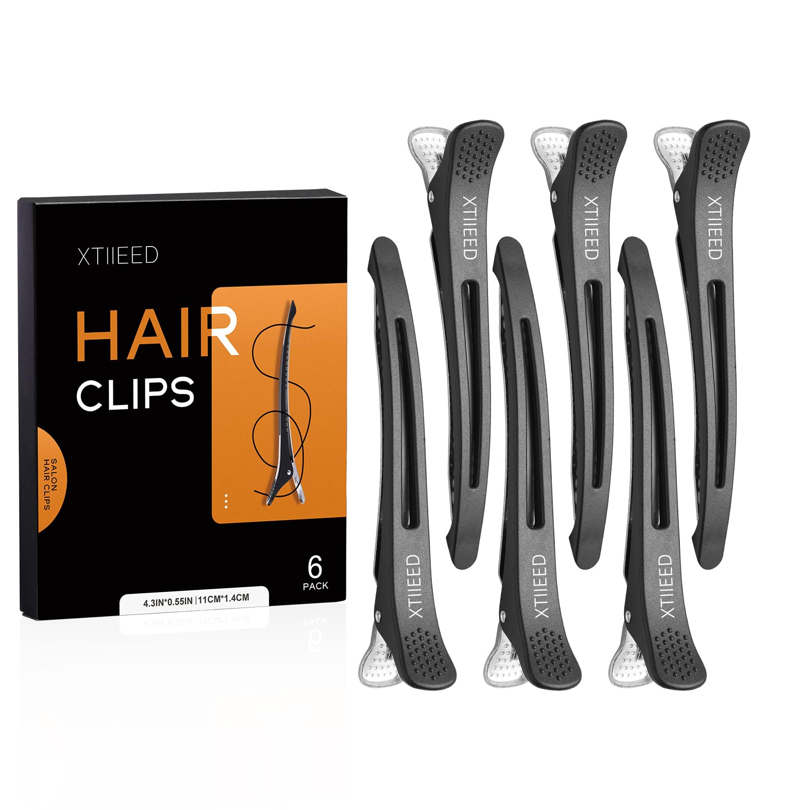 Amazon.com : XTIIEED 6 Pack Professional Hair Clips for Styling ...