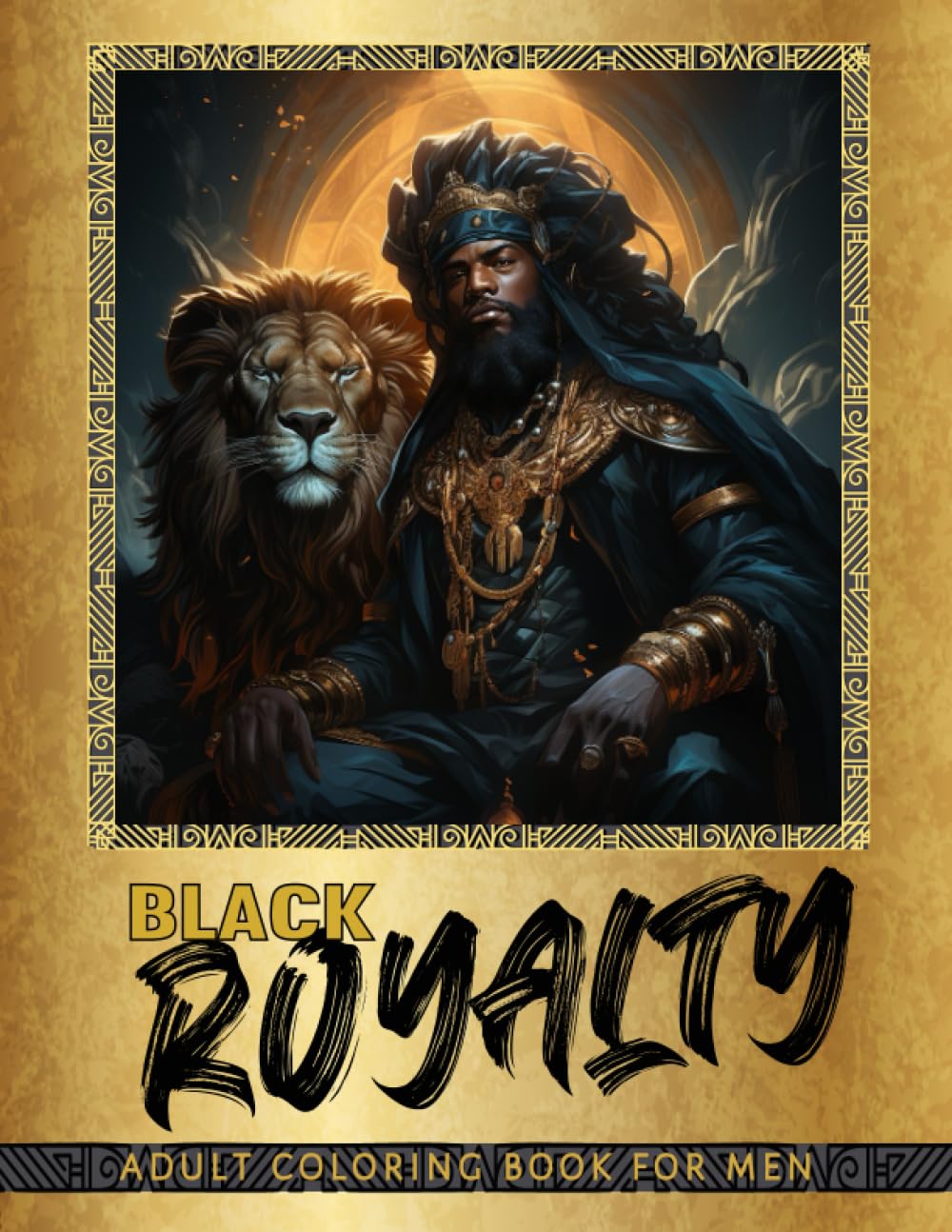 Amazon.com: Black Royalty Adult Coloring Book for Men: Relaxing and ...