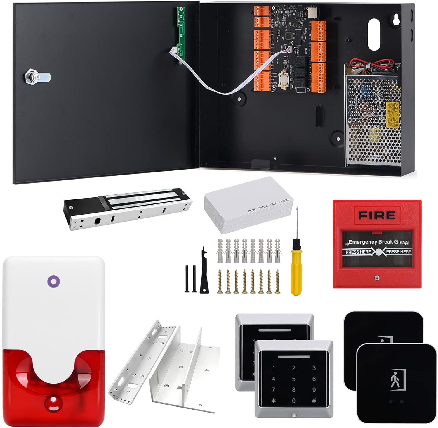 2 Doors Web Access Control System Kit with Panel Controller Board,WG26 ...