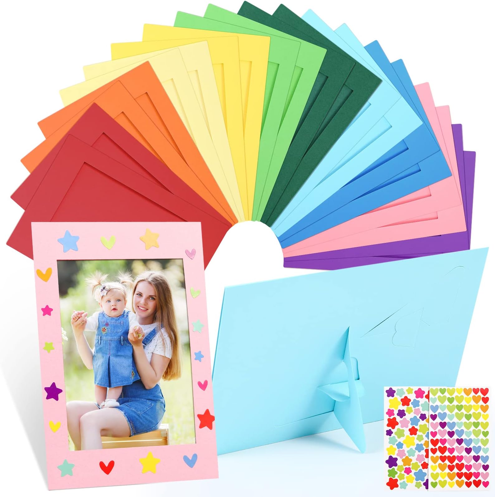 Amazon.com - 100 Pcs Paper Picture Frames with Easel 4 x 6 Inch Paper ...