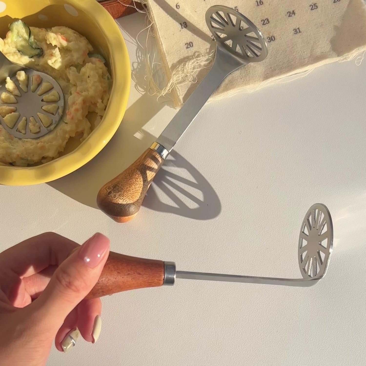Potatoes Masher 5PCS Potato Masher Stainless Steel Heavy Duty ...