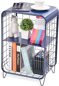 Amazon.com: APEXCHASER Metal Side Table, Cute Nightstand,3-Tier Modern ...