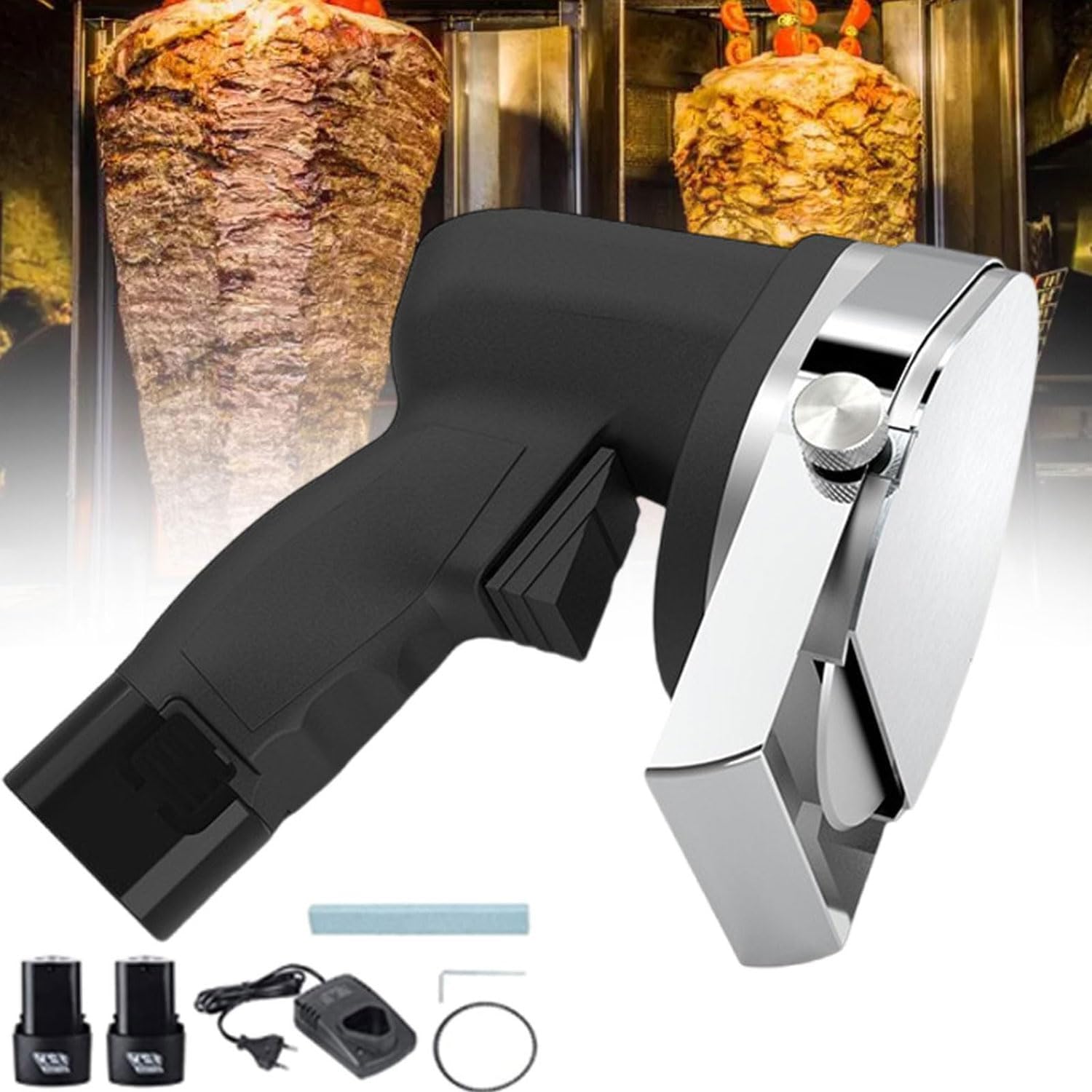 JODAIS Automatic Kebab Shawarma Doner Slicer, Cordless Electric ...