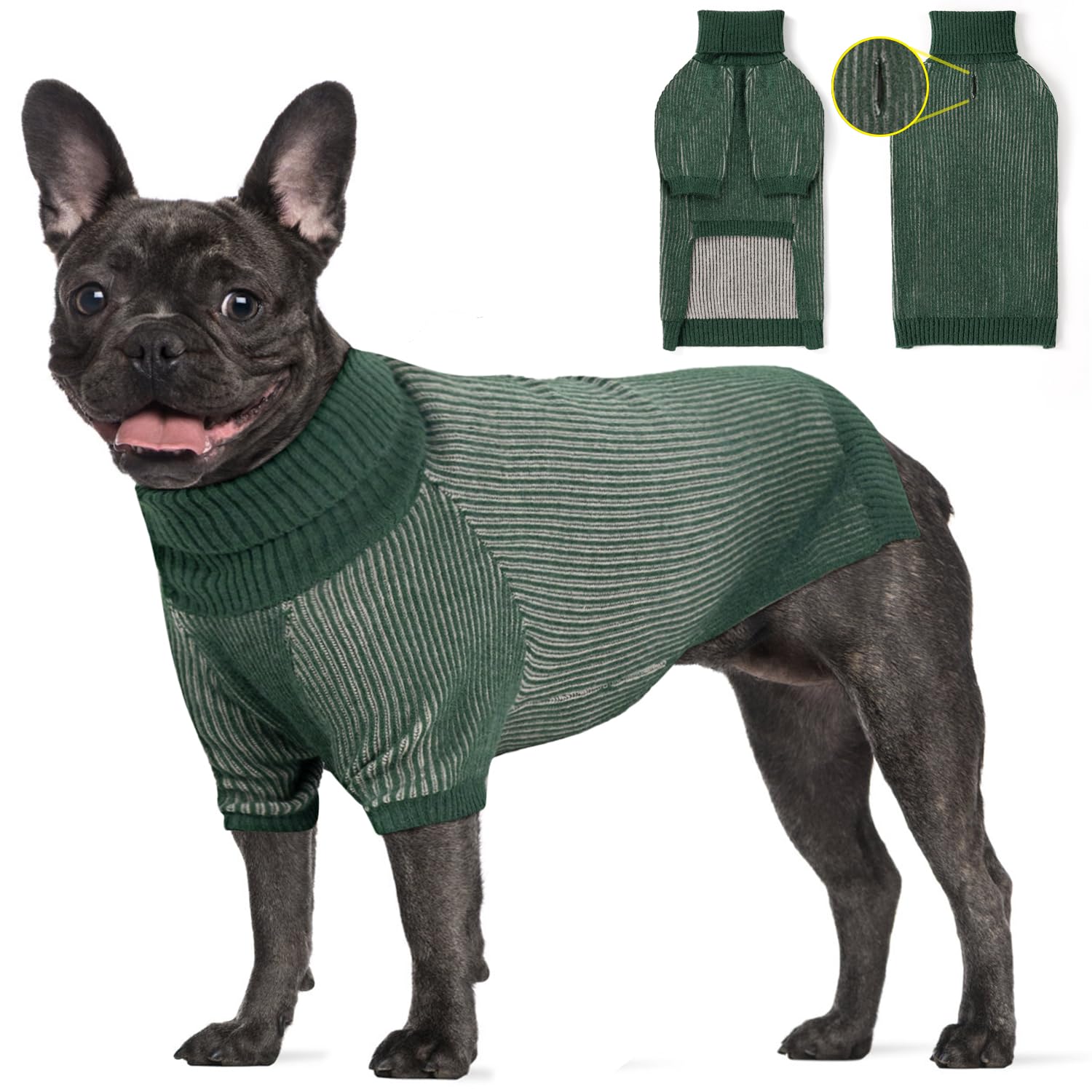 Amazon.com : YUDODO Medium Dog Sweater, Classic Striped Dog Sweaters ...